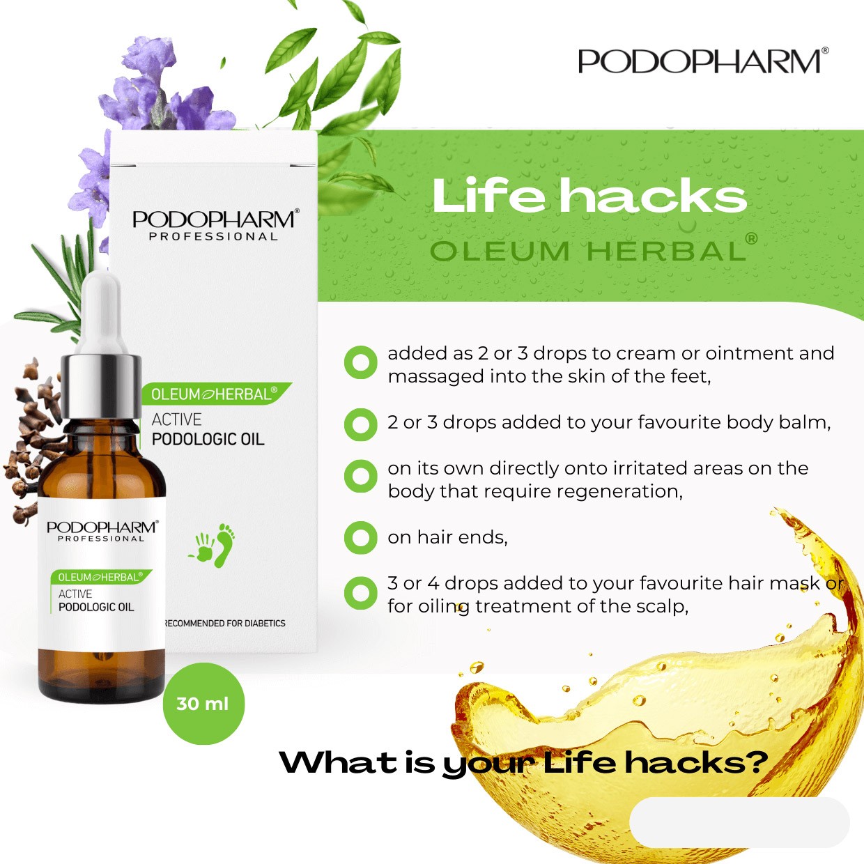 Podopharm, Oleum Herbal Active Podologic, Oil 30ml