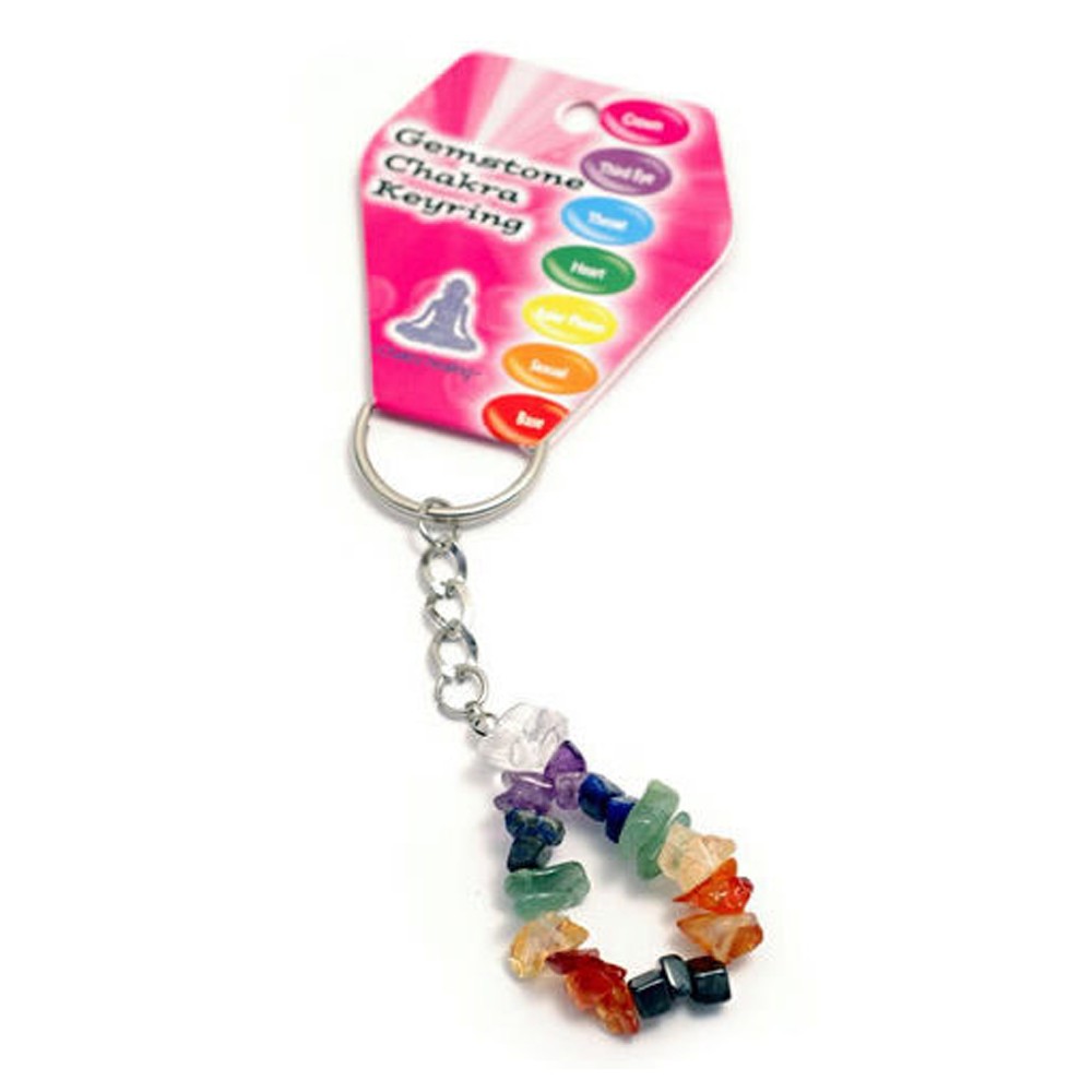 Chakra Necklace Bracelet Key Ring & Stone Set