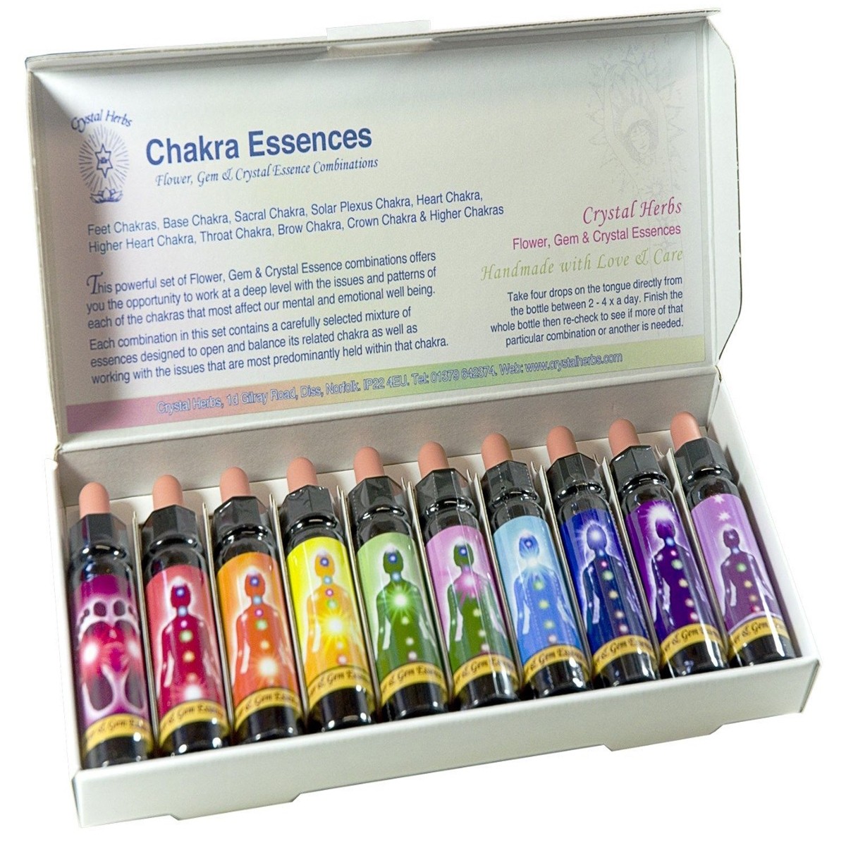Crystal Herbs, Chakra Essence Set
