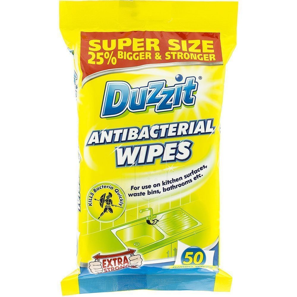 6 x Duzzit Disinfectant Wipes 50 x Pack